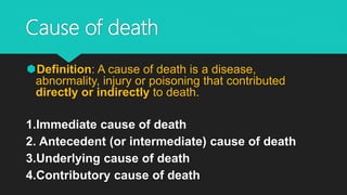 MCCD - Medical Certification of Cause of Death | PPTX