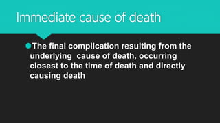 MCCD - Medical Certification of Cause of Death | PPTX
