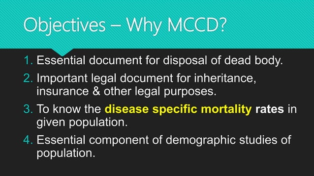 MCCD - Medical Certification of Cause of Death | PPTX