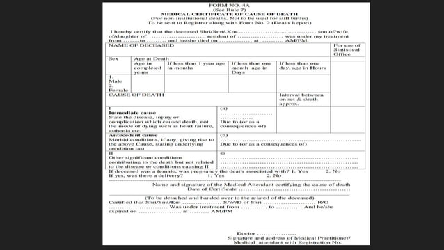 MCCD - Medical Certification of Cause of Death | PPTX