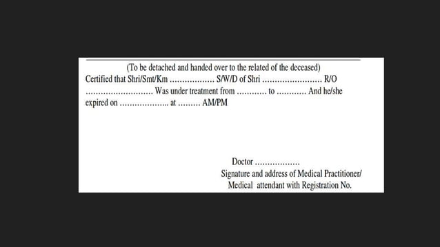 MCCD - Medical Certification of Cause of Death | PPTX