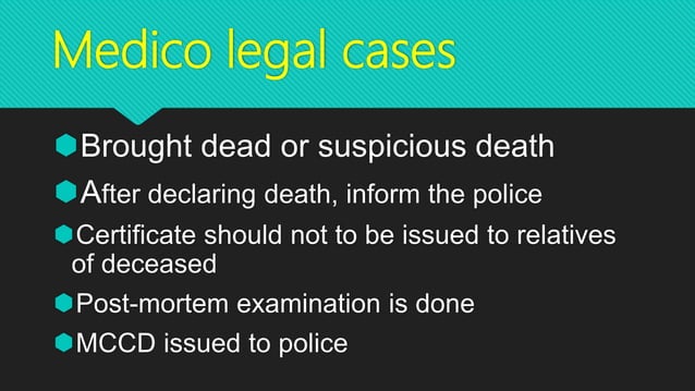 MCCD - Medical Certification of Cause of Death | PPTX
