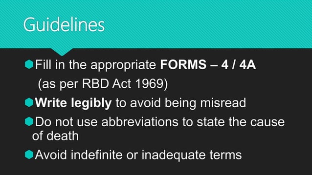 MCCD - Medical Certification of Cause of Death | PPTX