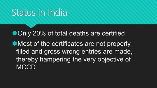 MCCD - Medical Certification of Cause of Death | PPTX
