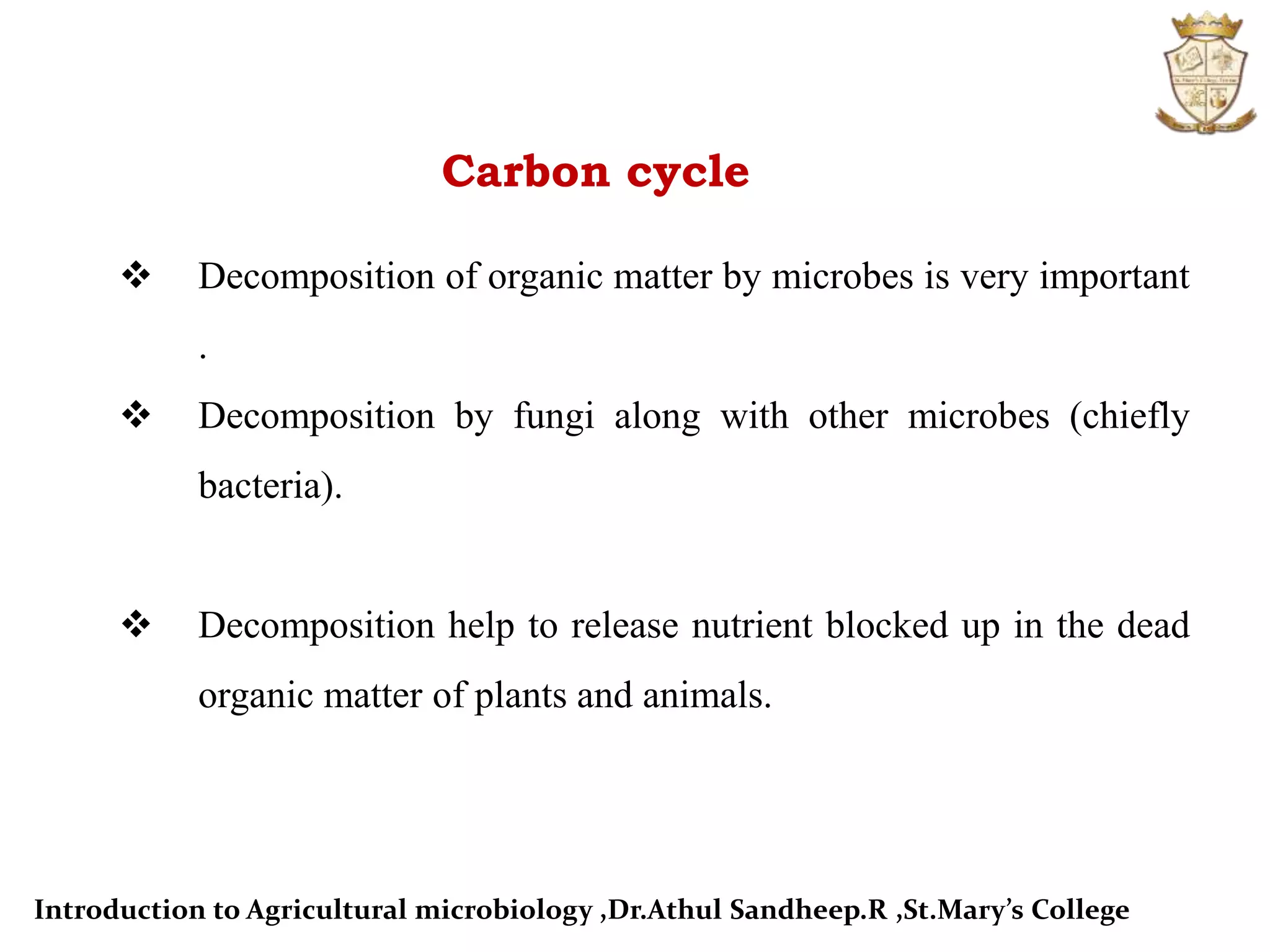 Microbiology:An Introduction to Agricultural Microbiology | PPTX