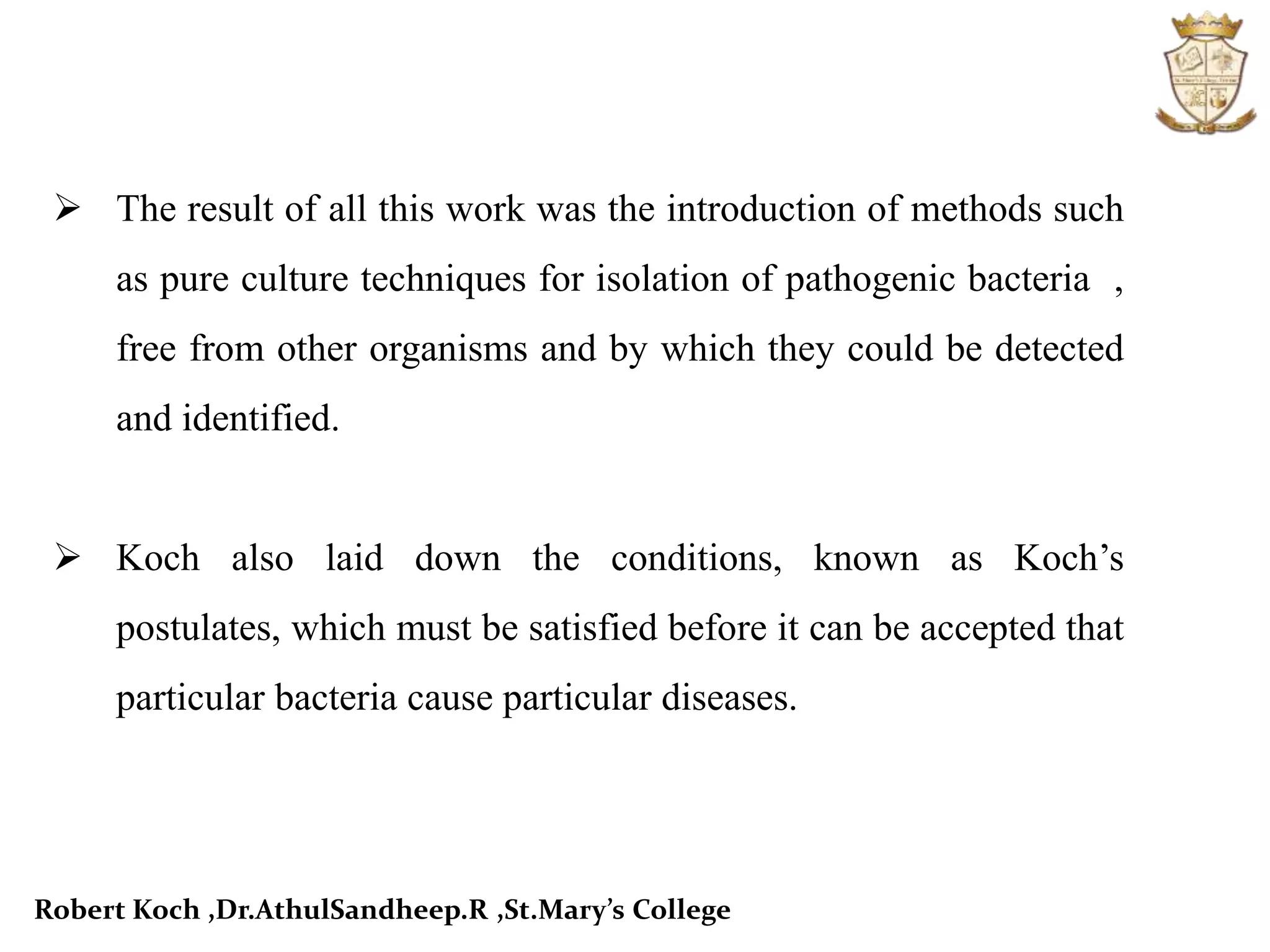MicrobiologyAn Introduction to Robert Koch | PPTX