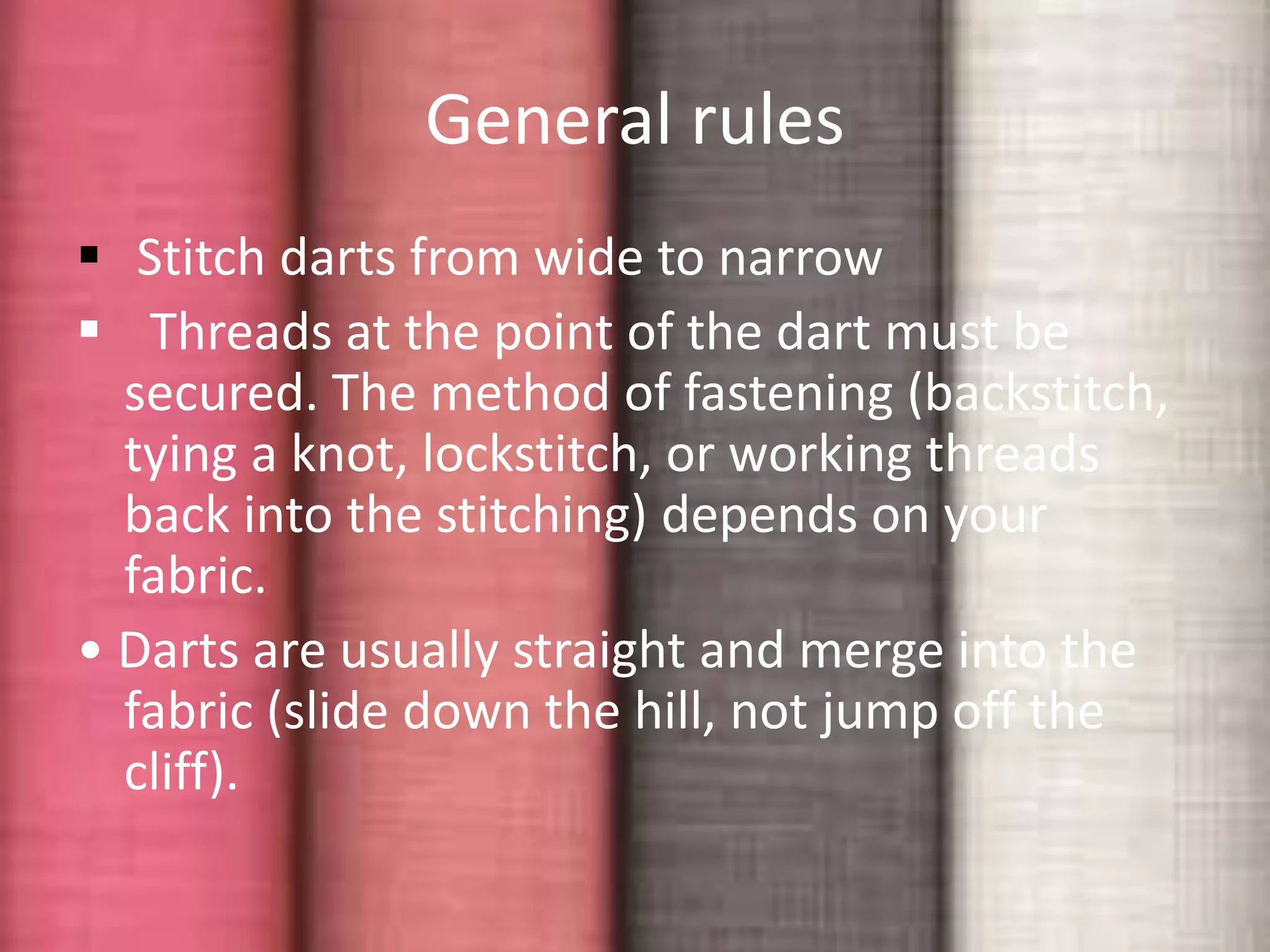 fullness in garment ( tuck dart pleats etc) | PPTX