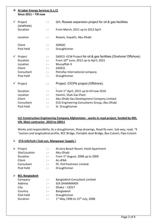 Draughtsman c v 2019 s.a mannan | PDF