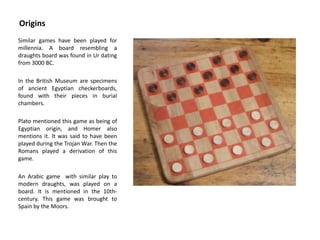 Draughts presentation | PPTX