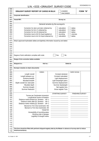 UNECE - Draught survey code | PDF