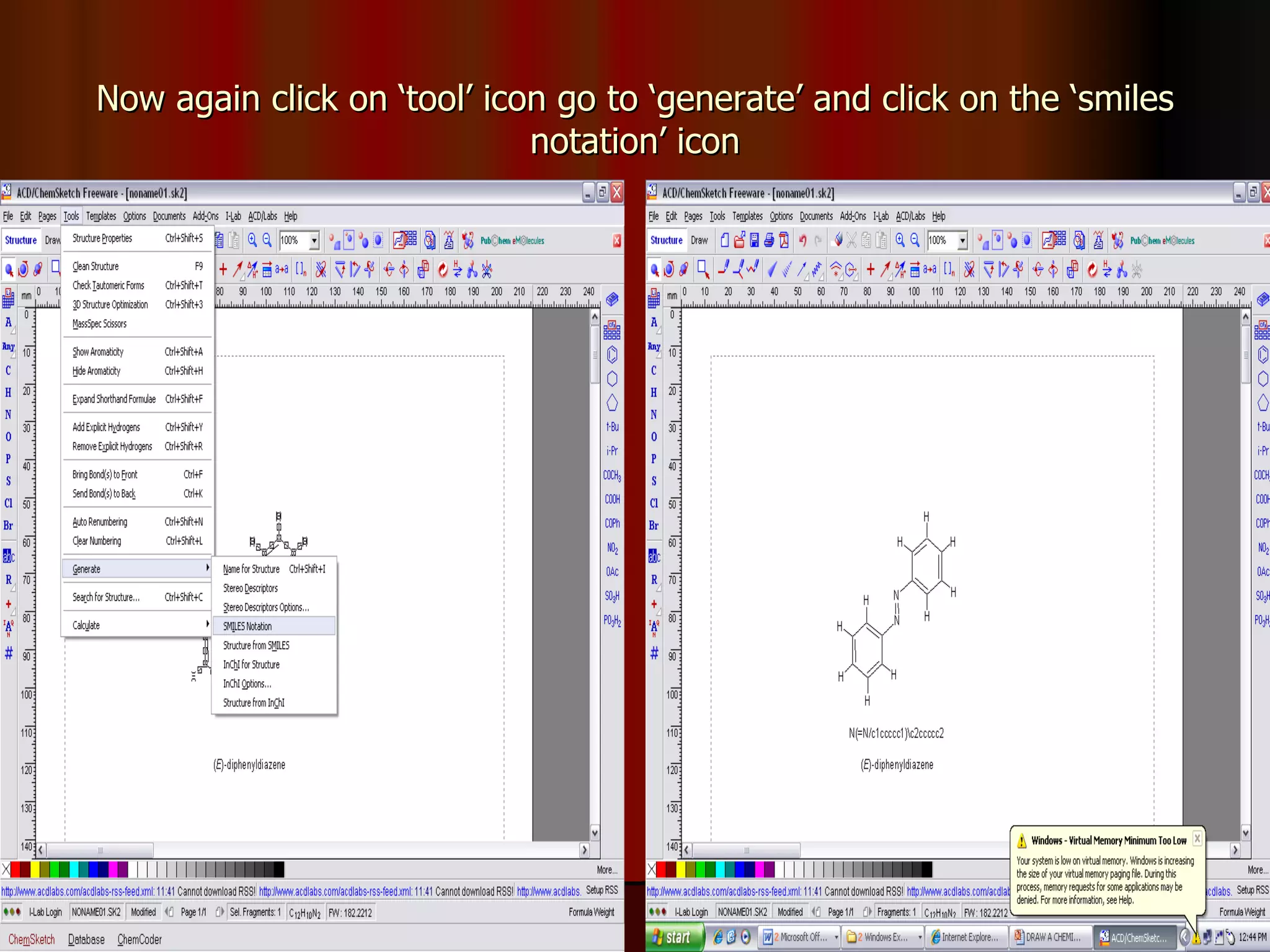 Draw A Chemical Structure Using Chemsketch | PPT