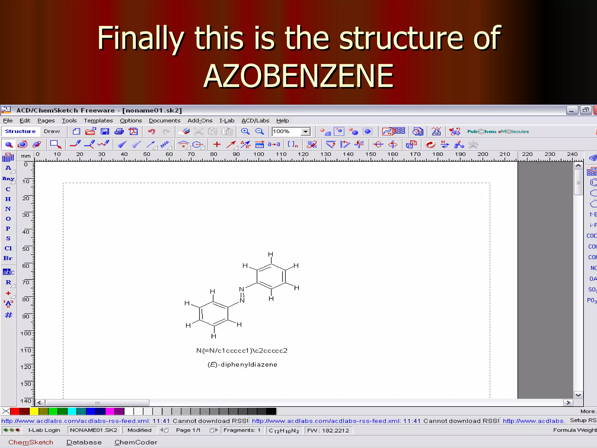 Draw A Chemical Structure Using Chemsketch | PPT