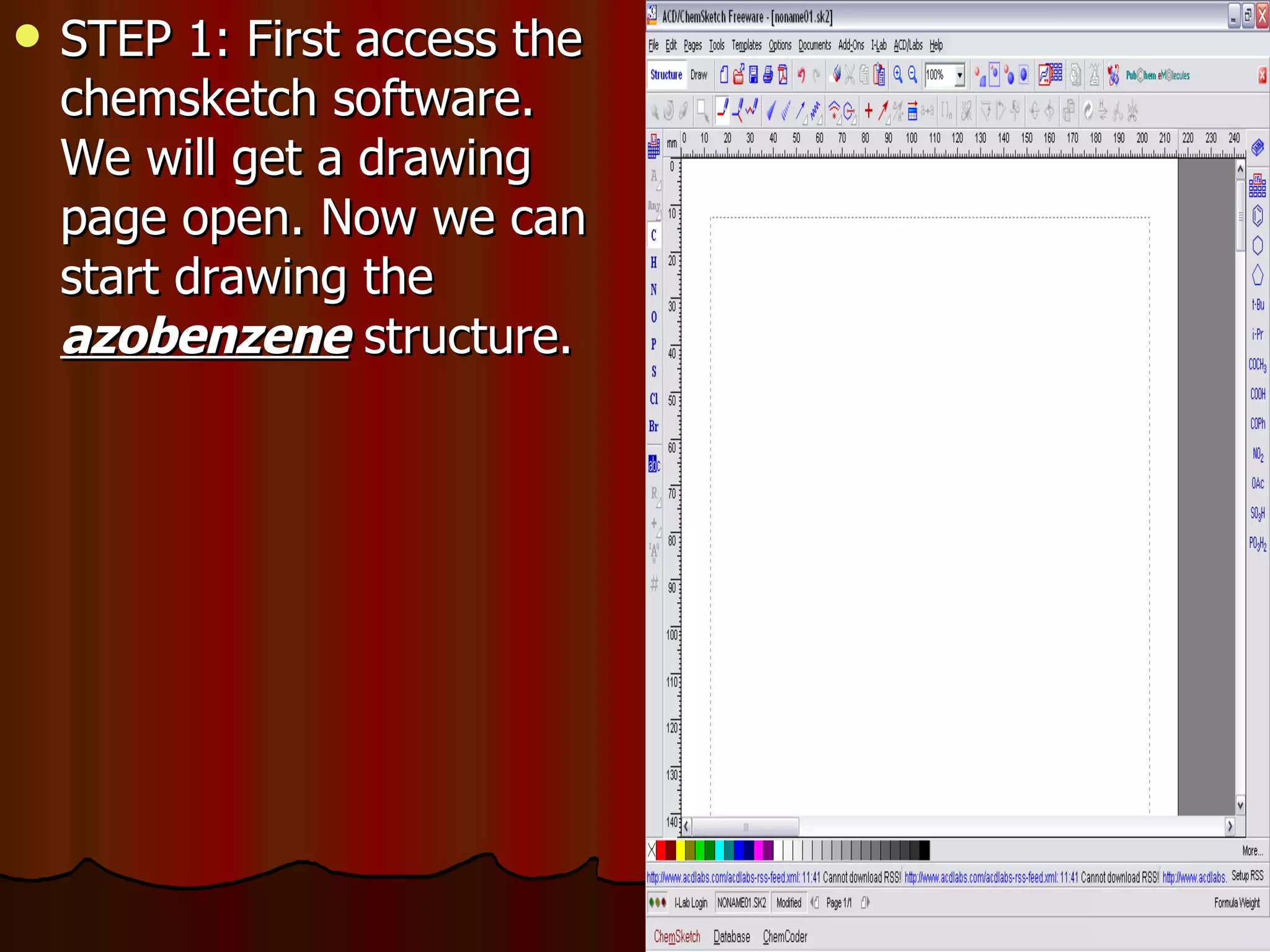 Draw A Chemical Structure Using Chemsketch | PPT