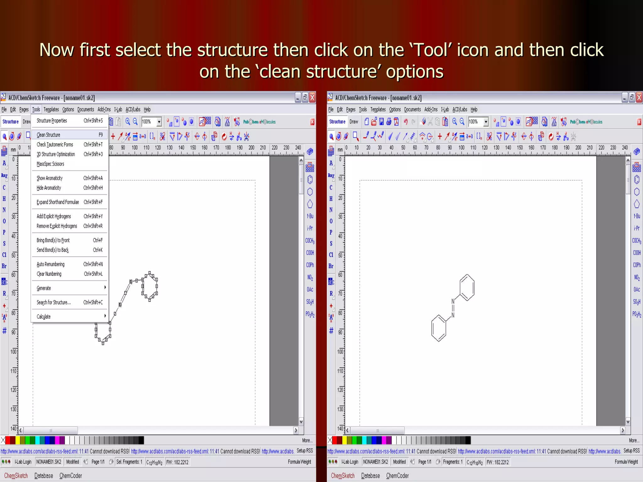 Draw A Chemical Structure Using Chemsketch | PPT