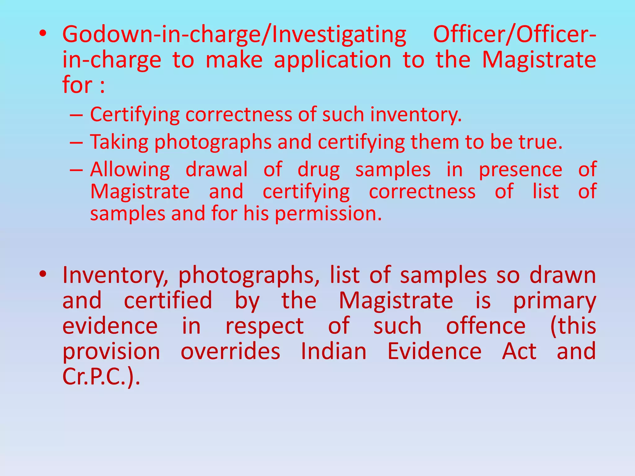 Drawal of samples, storage, disposal of narcotics drugs.ppt