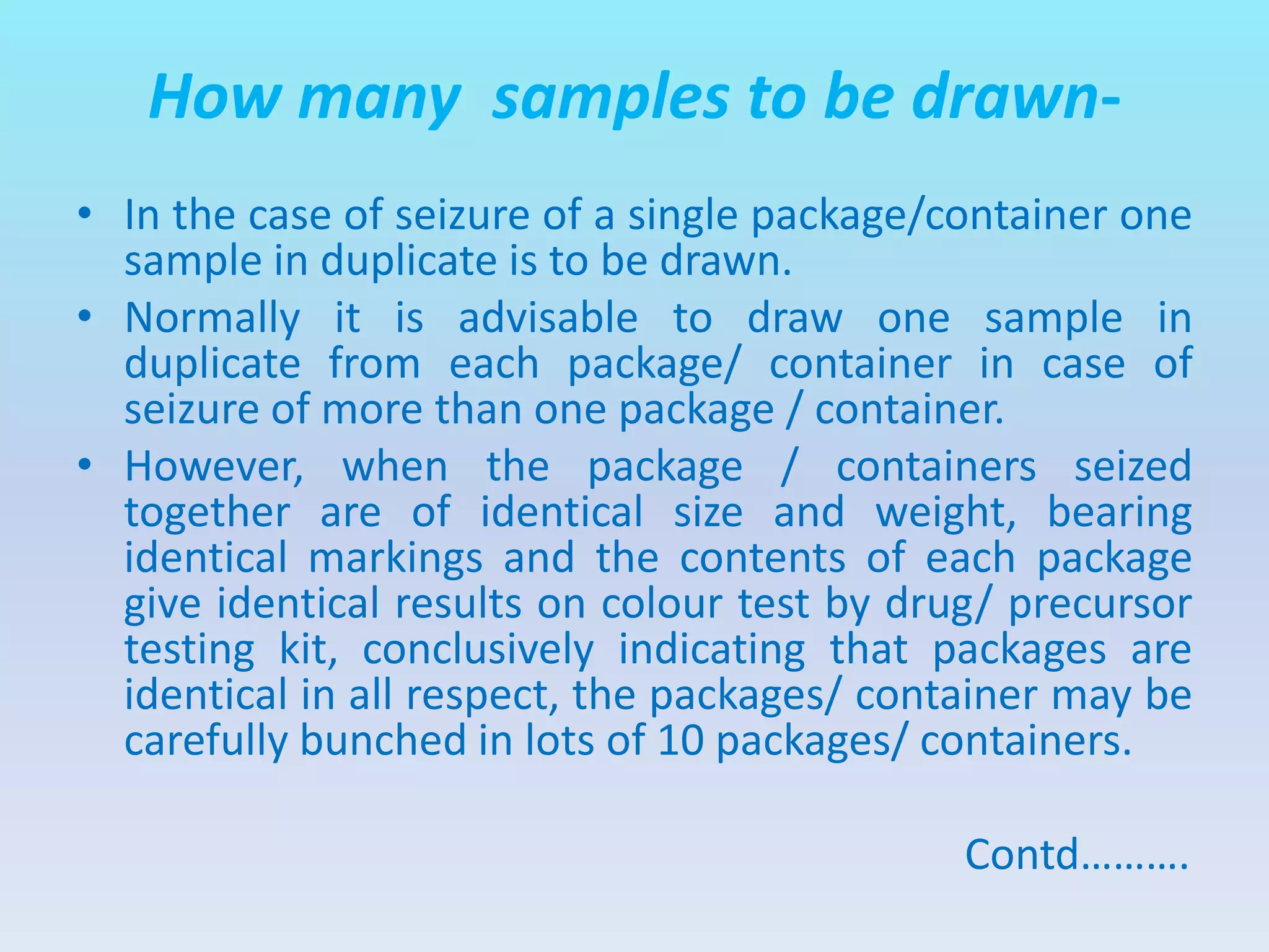 Drawal of samples, storage, disposal of narcotics drugs.ppt