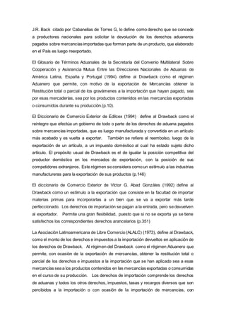 Drawback En El Perú Docx