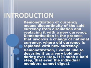 Drawback on demonetisation in india | PPT