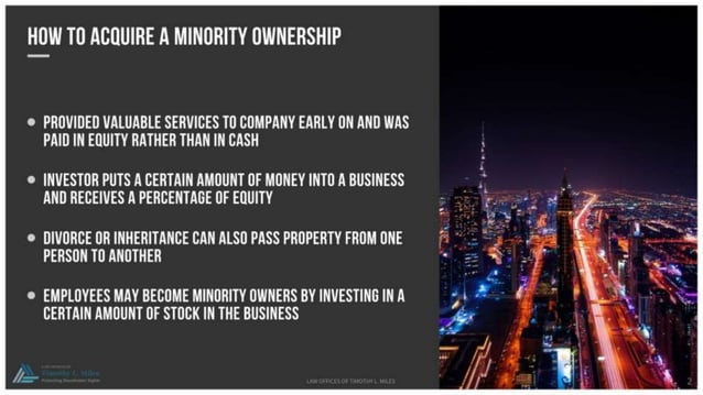 Drawbacks of Minority Ownership | PPTX