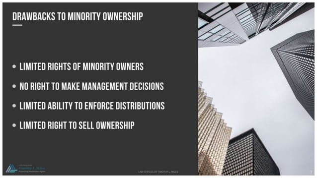 Drawbacks of Minority Ownership | PPTX