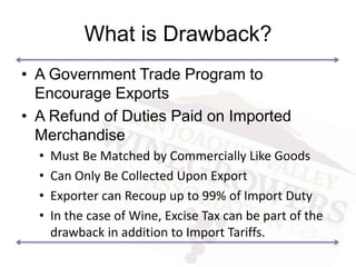 Duty Drawback, An Explanation - Vallis | PPTX