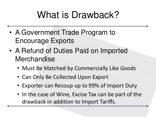 Duty Drawback, An Explanation - Vallis