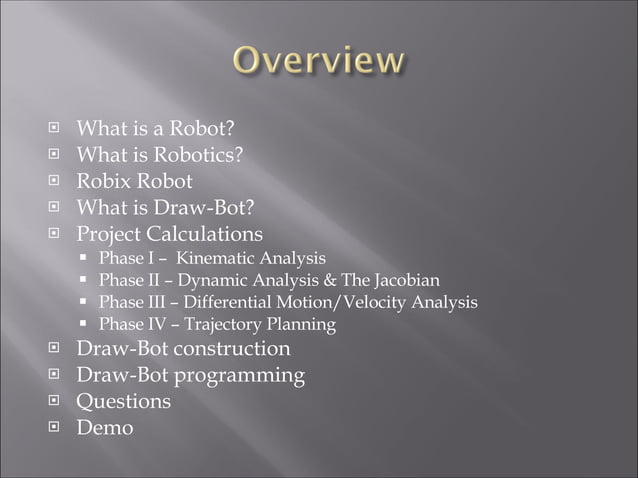 Drawbot Final Presentation | PPT