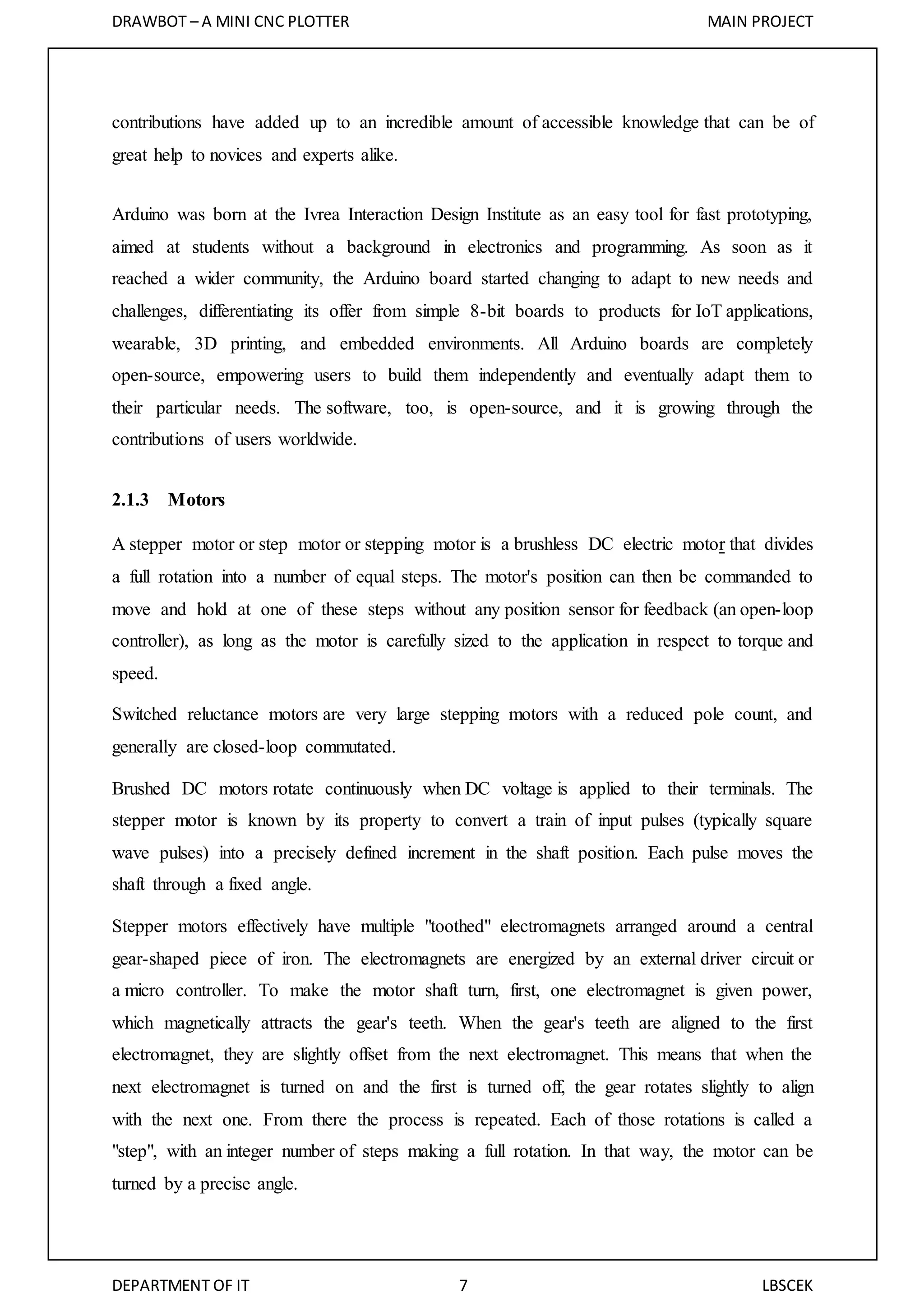 DrawBot - Android Thing CNC Plotter | PDF
