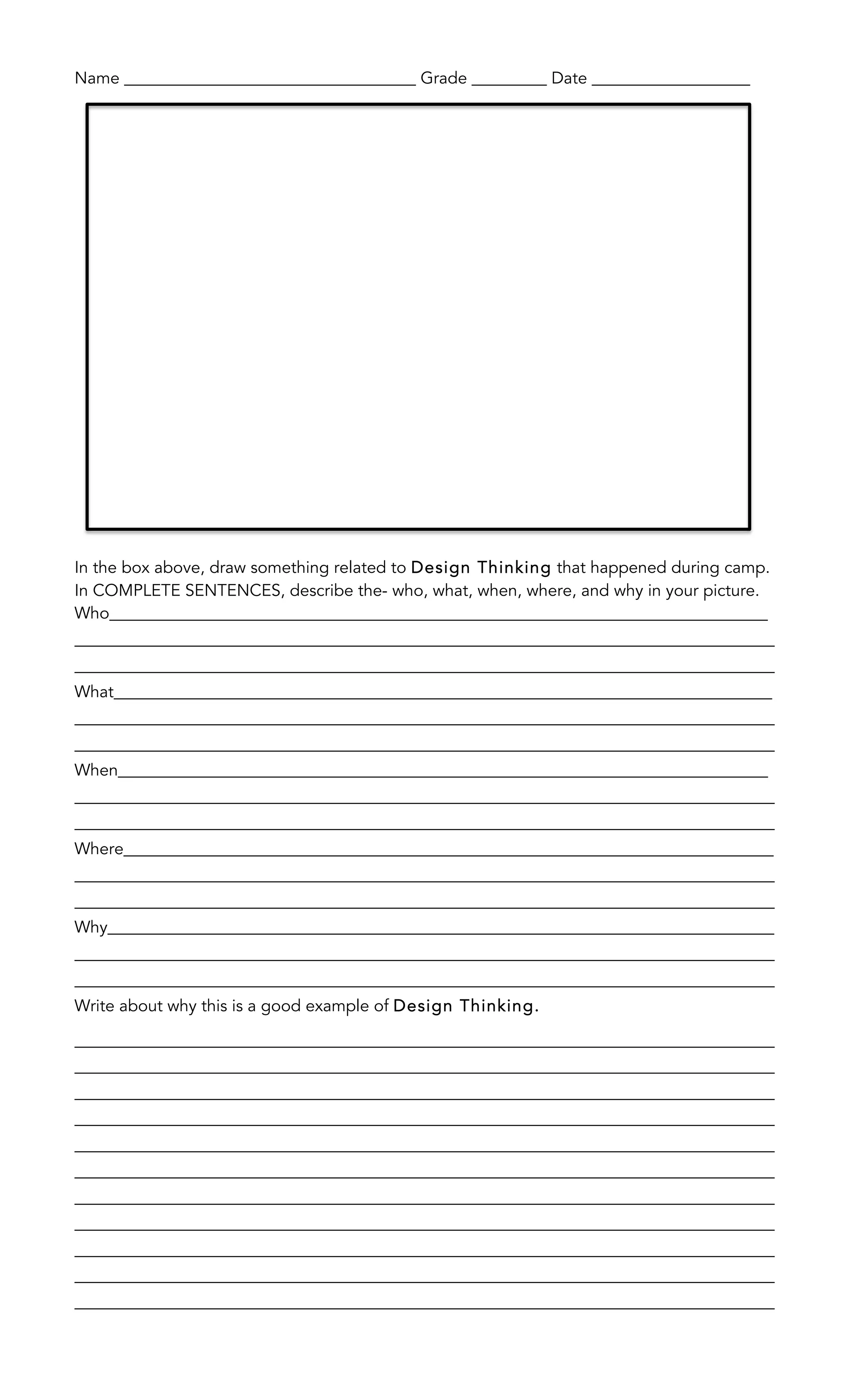 Draw Design Thinking Assessment (K-12 students) | PDF