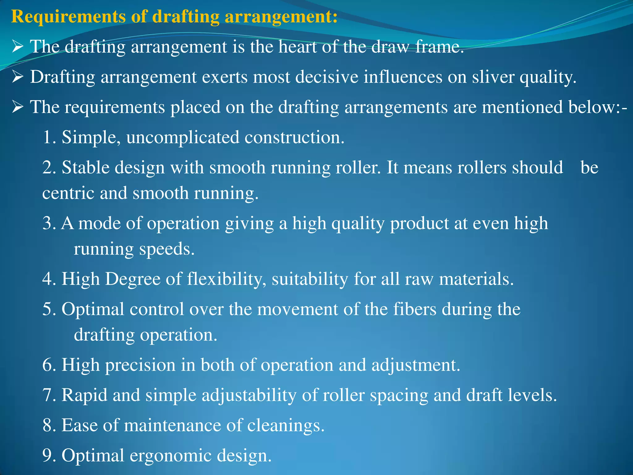 Yarn Manufacturing Process : Drawframe | PDF