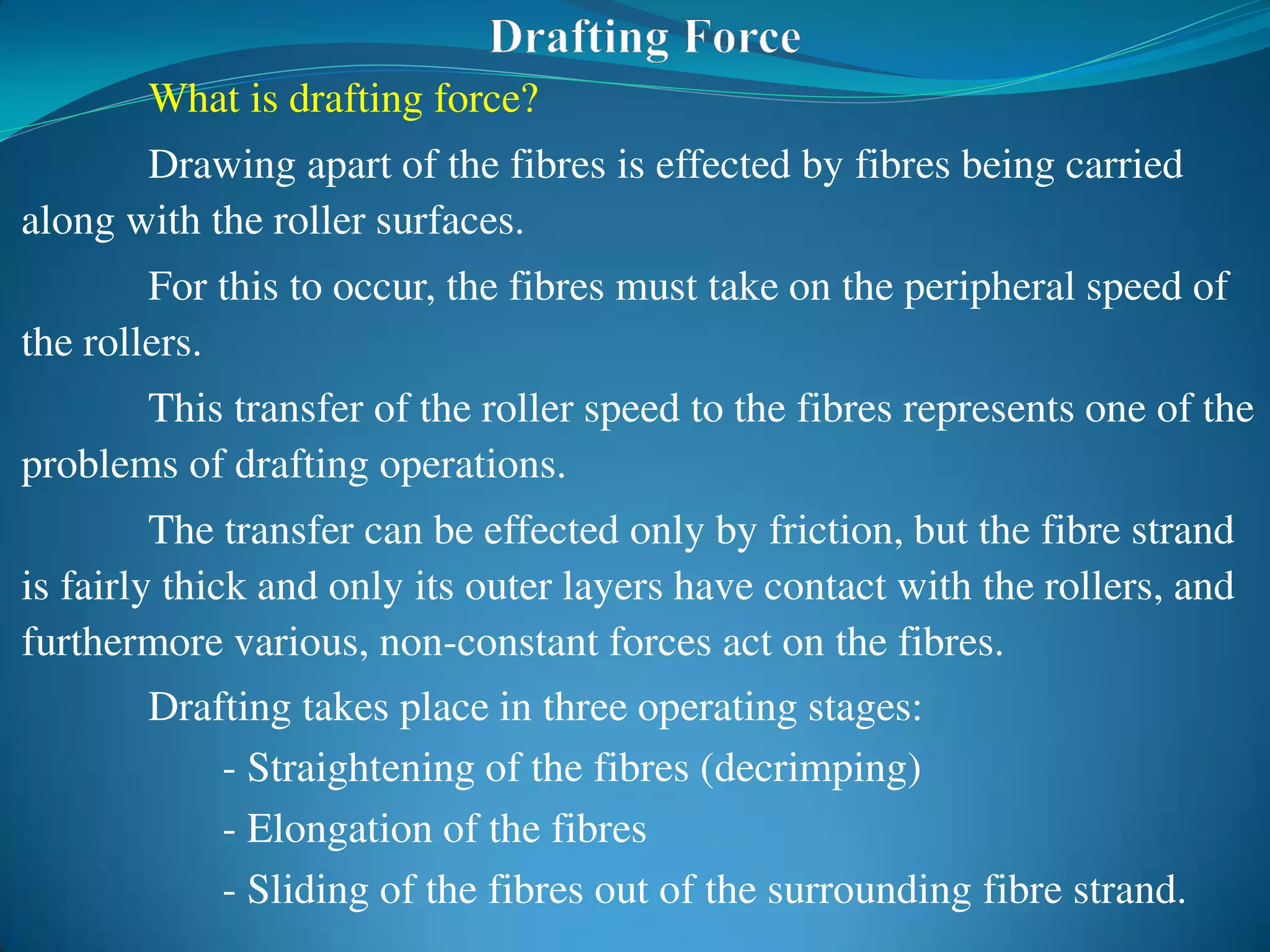 Yarn Manufacturing Process : Drawframe | PDF