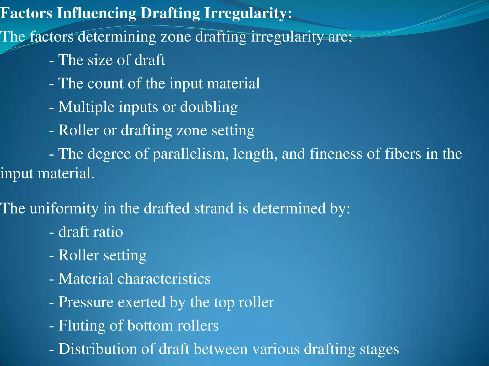 Yarn Manufacturing Process : Drawframe | PDF