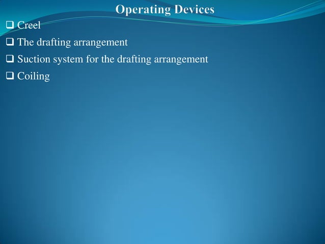 Yarn Manufacturing Process : Drawframe | PDF