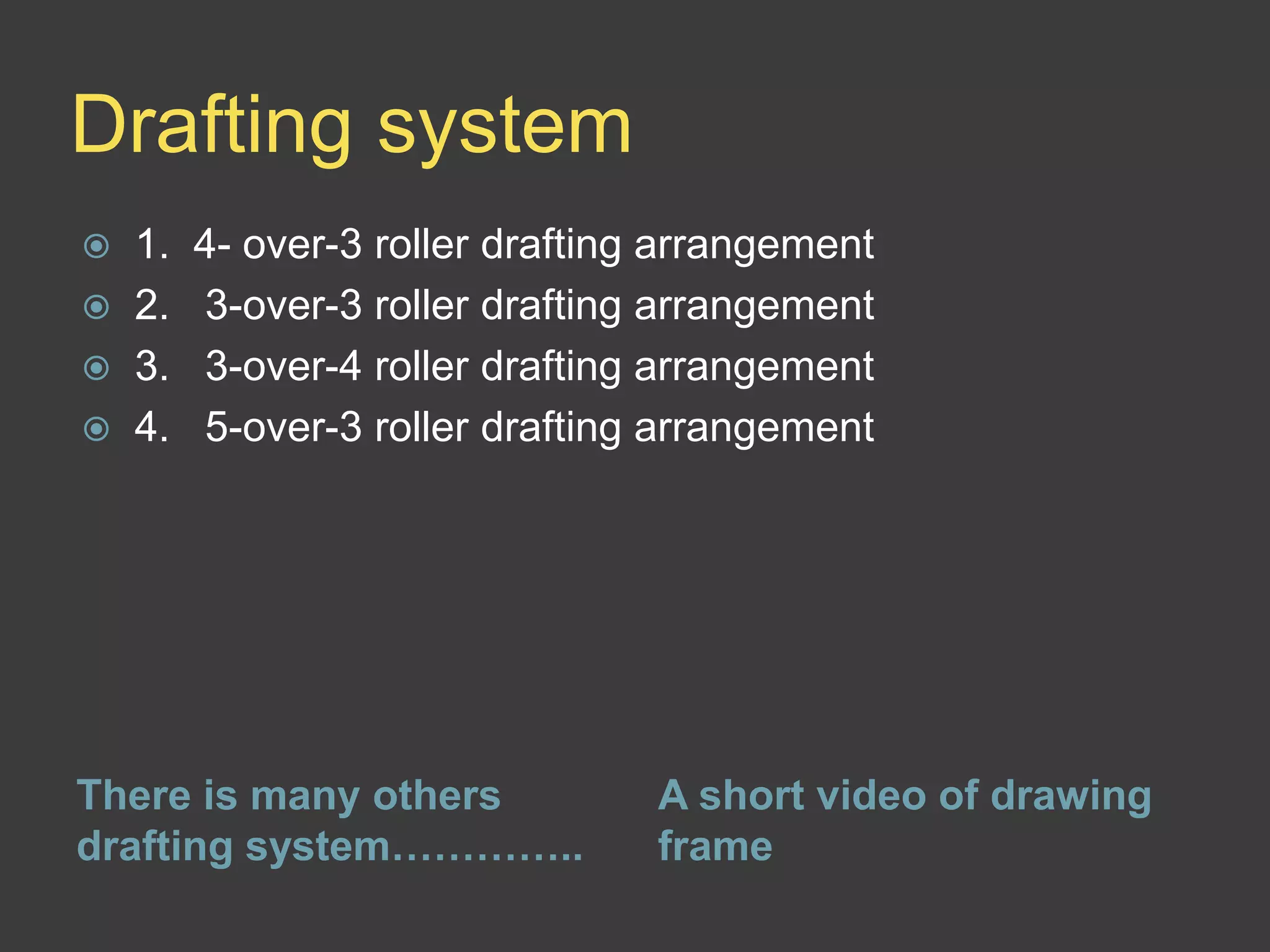 study on cotton draw frame | PPTX