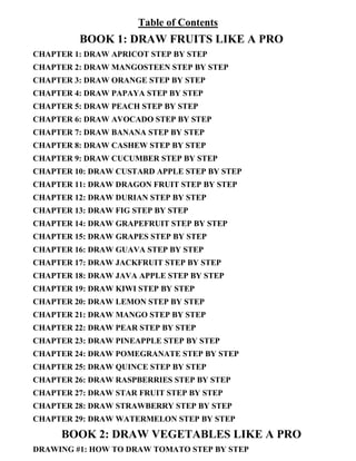 Draw Fruit And Vegetables Like A Pro: A Complete Guide To Drawing 56 ...