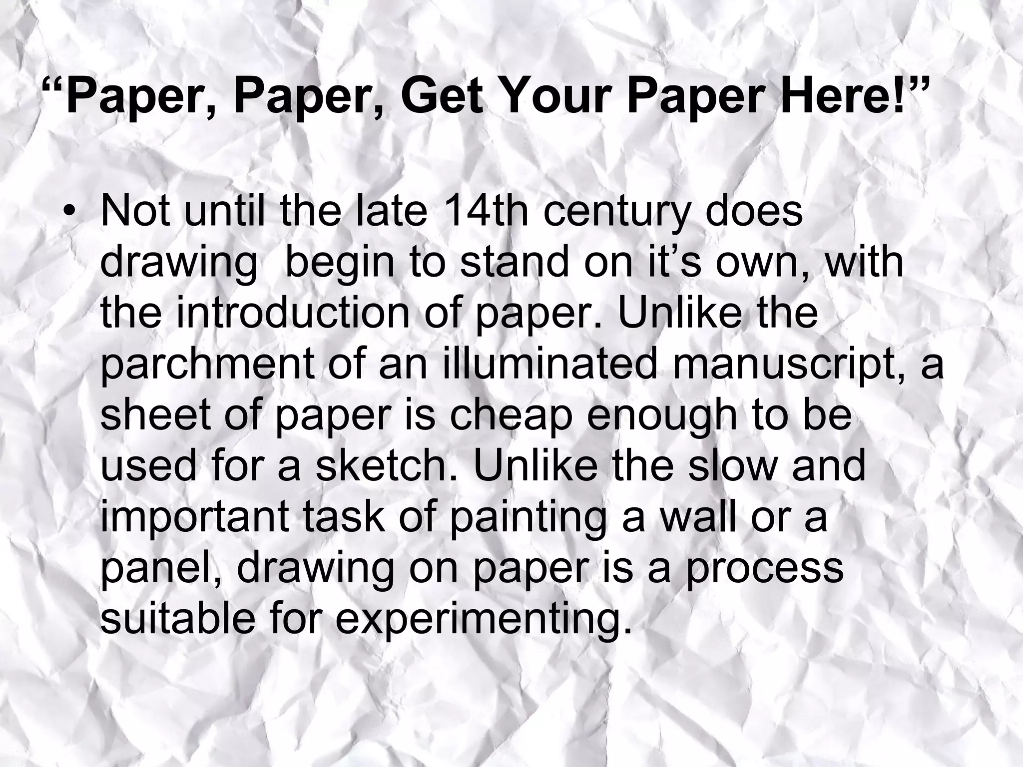 Drawing History | PPT