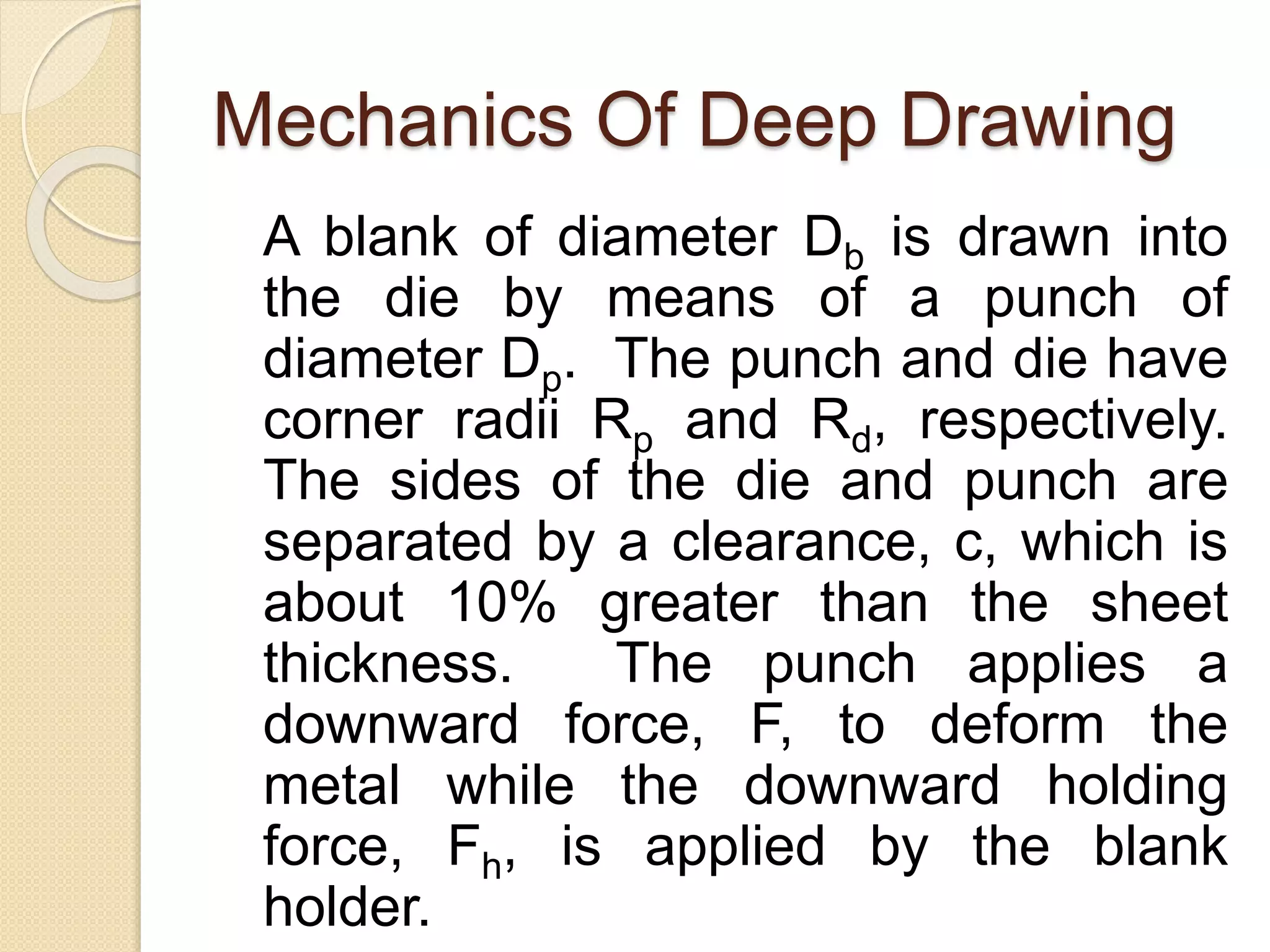 Drawing Processes in Manufacturing | PPTX