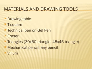 drawing-instrument technical drawing sub | PPTX