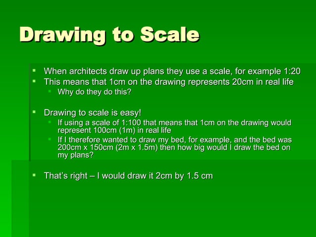 Drawing To Scale | PPT | Drawing and Sketching | Arts and Crafts