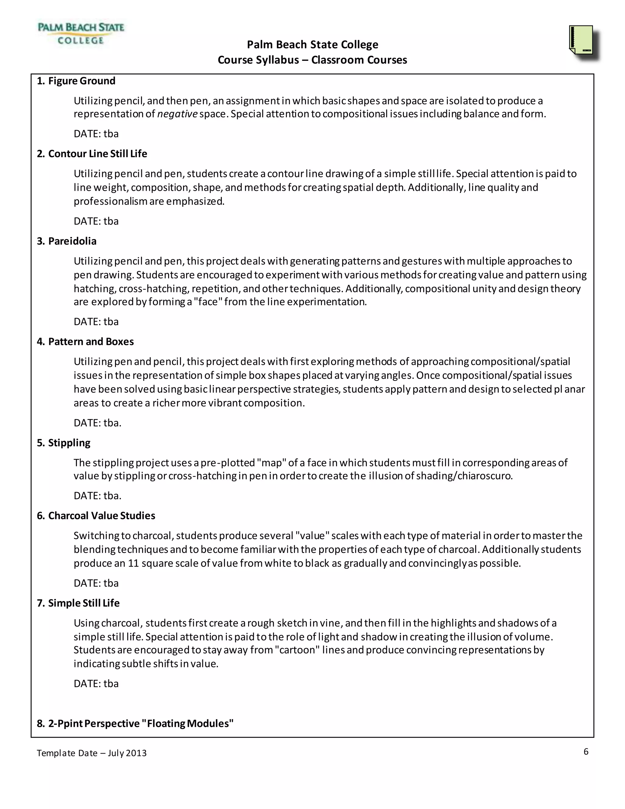 Drawing 1 Syllabus | DOCX