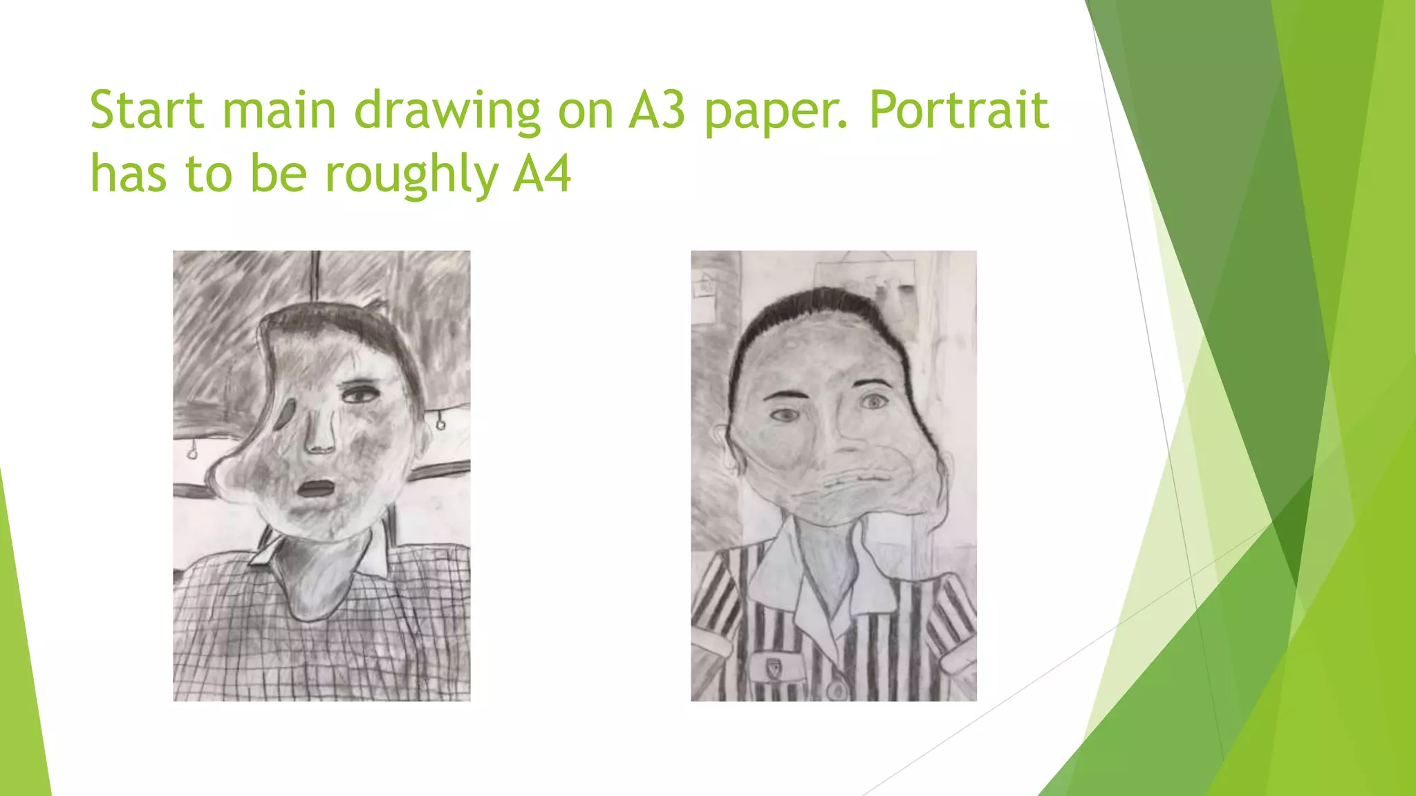 Drawing distorted self-portraits 2017 grade 6 | PPT