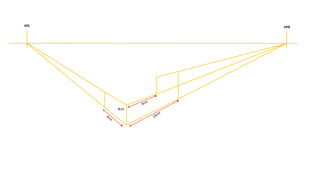 Drawing 2 point perspective - step by step guide | PPTX