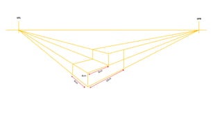 Drawing 2 point perspective - step by step guide | PPTX