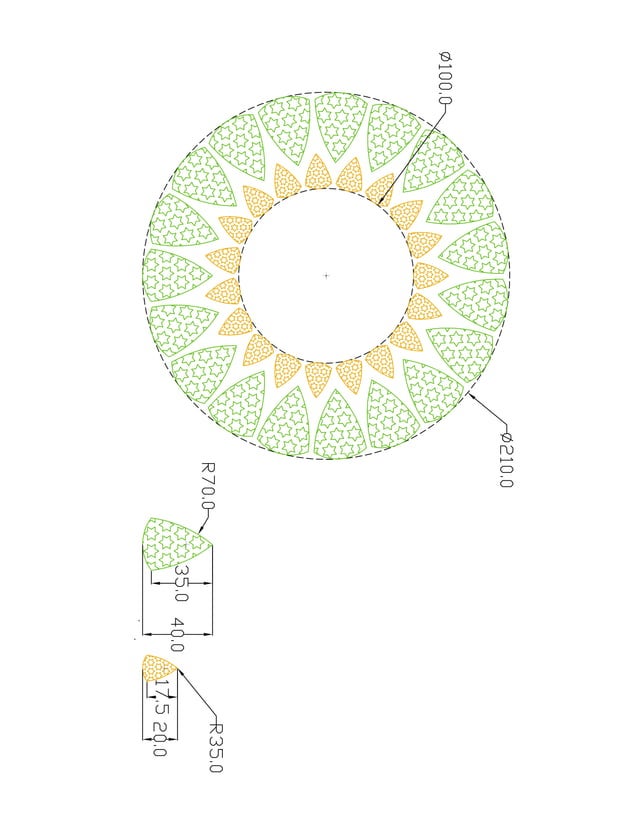 Autocad Drawing Sample 4 (Polar Array Exercise) | PDF