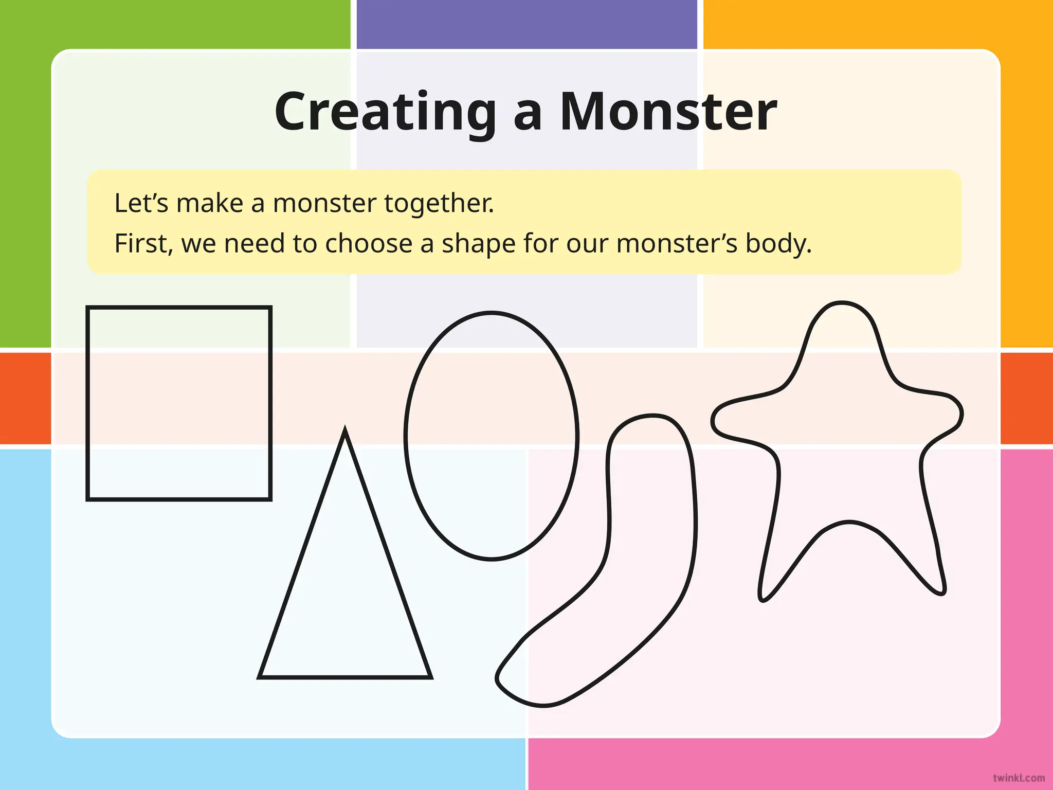 Drawing a Monster Presentation adjectives | PPT