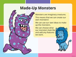 Drawing a Monster Presentation adjectives | PPT
