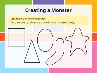 Drawing a Monster Presentation adjectives | PPTX
