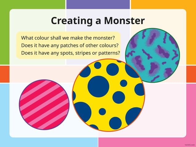 Drawing a Monster Presentation adjectives | PPT