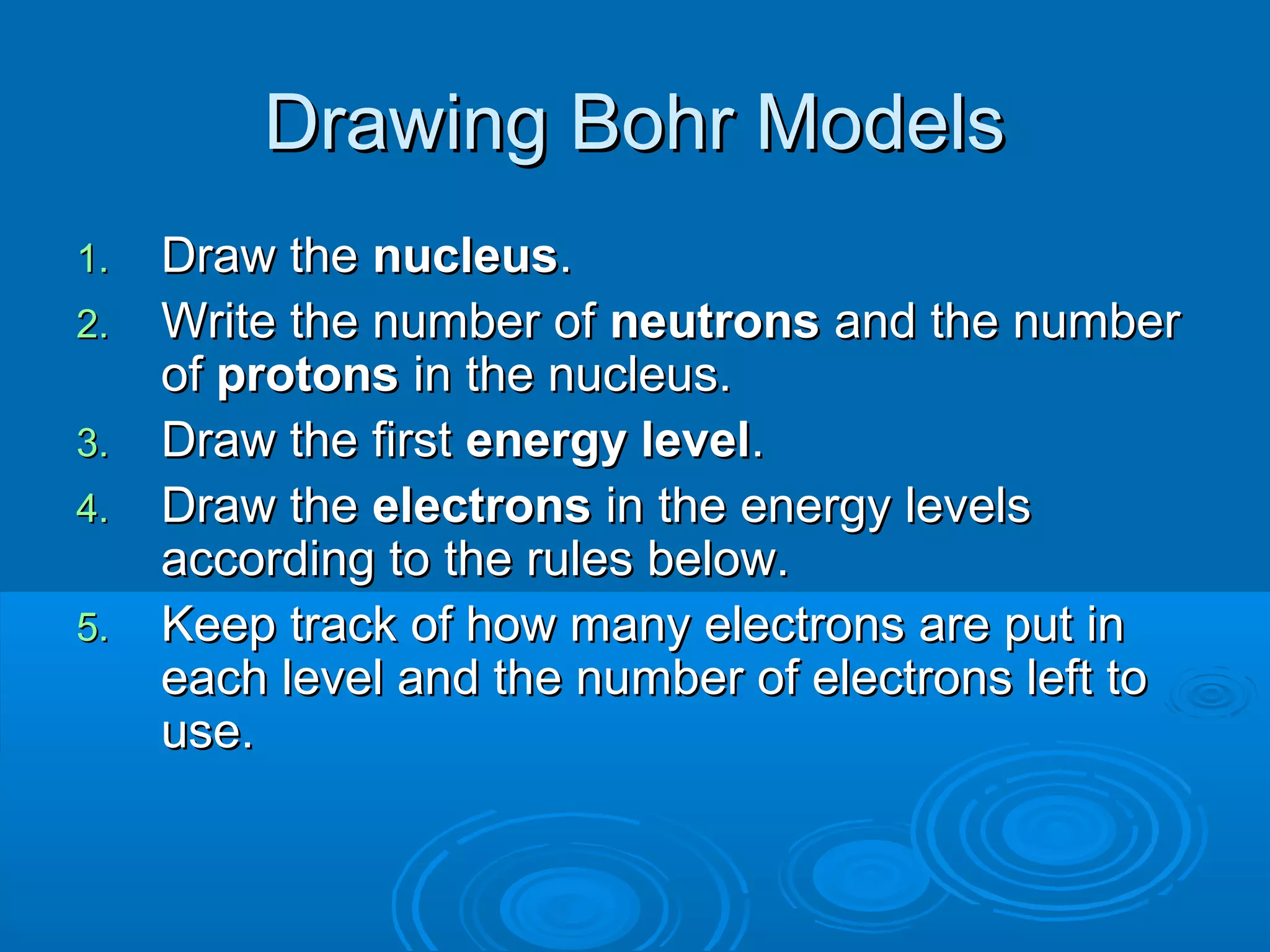 Drawing bohr models | PPT