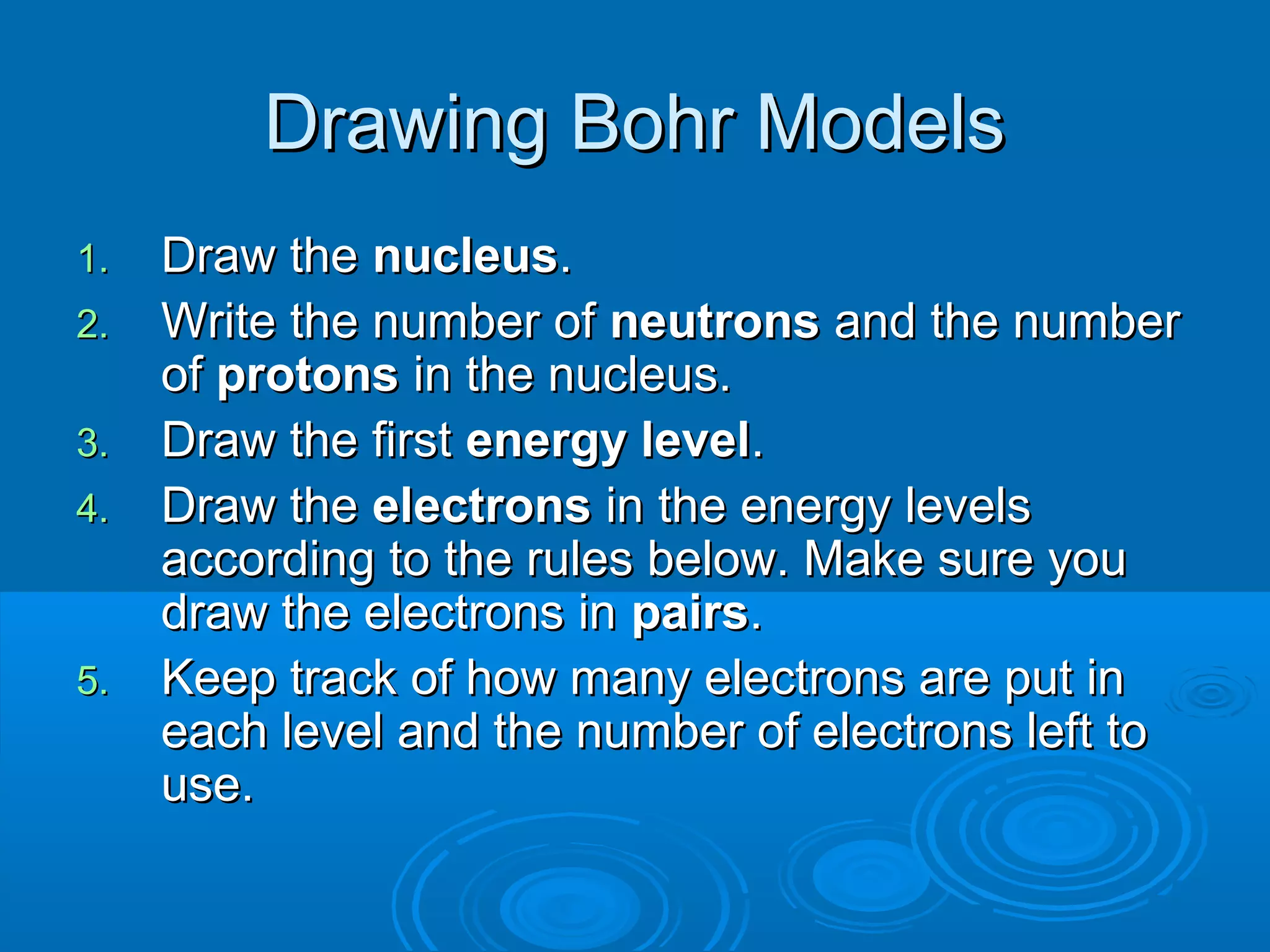 Drawing bohr models | PPT